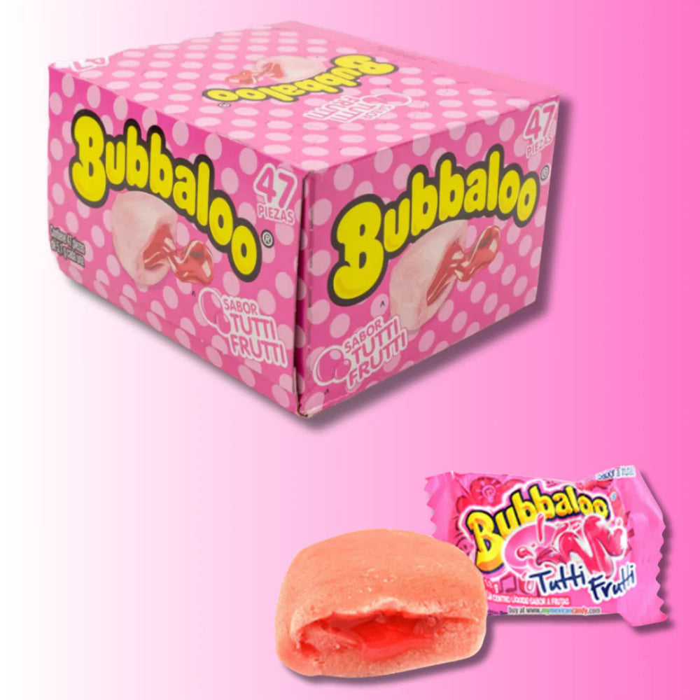 Bubbaloo Sabor Tutti Frutti 47 piezas – Mexican Candy Store by Mexicrate