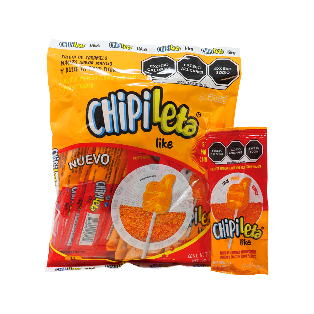 Anahuac Chipileta Like Mango Chamoy Lollipops 12pcs – Mexican Candy ...