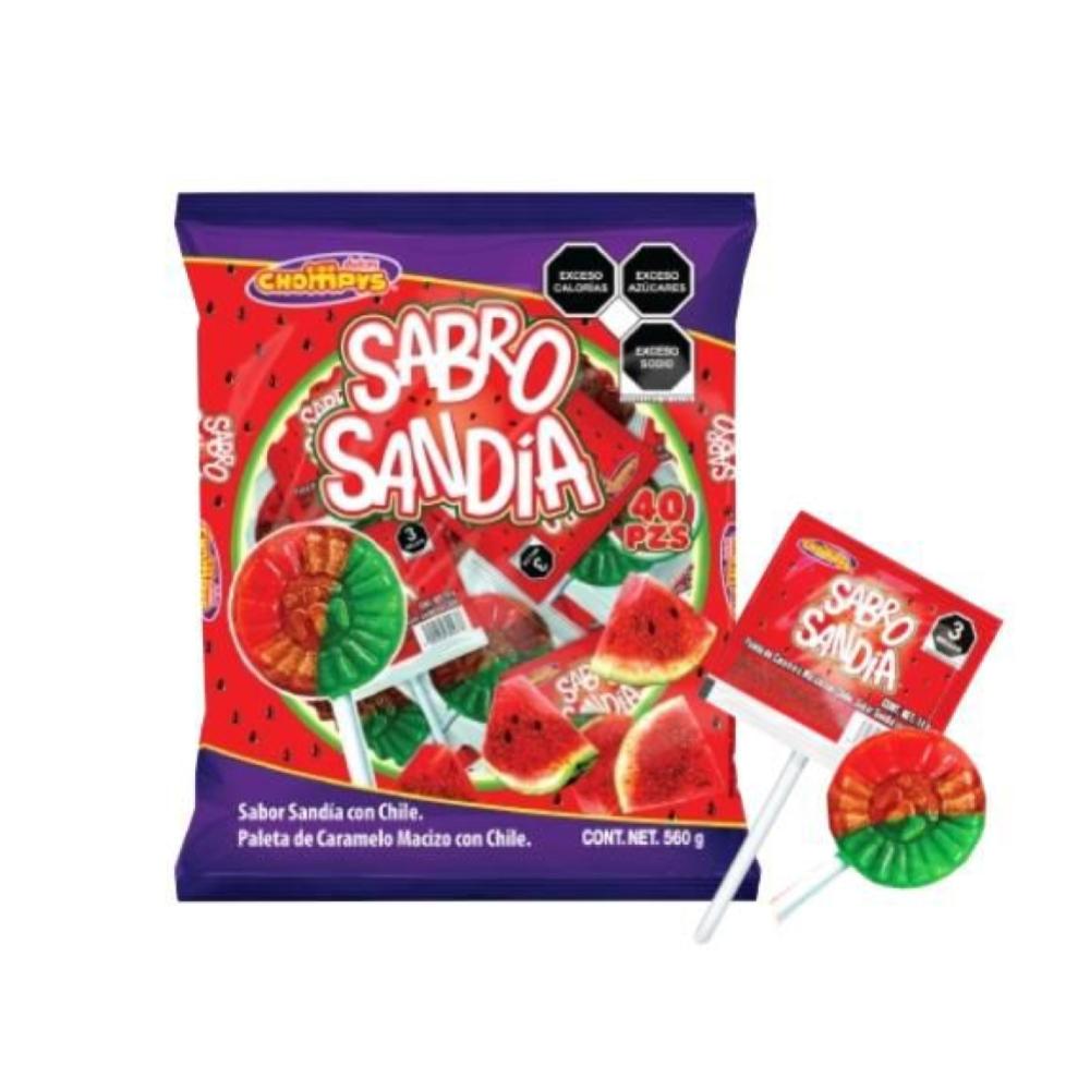 Chompys Sabro Sandia 40pcs – Mexican Candy Store by Mexicrate
