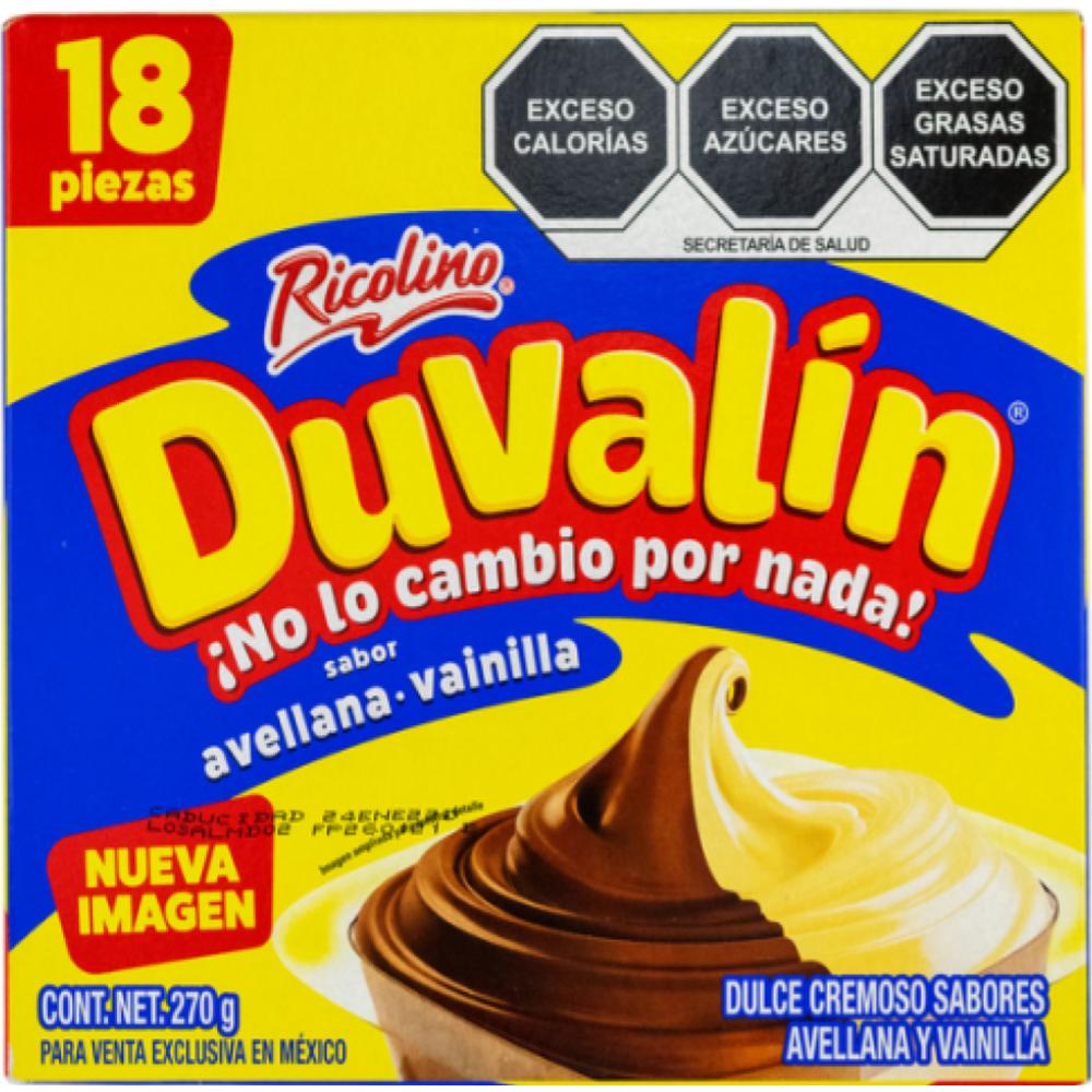 Duvalin Hazelnut and Vanilla 18pcs – Mexican Candy Store by Mexicrate